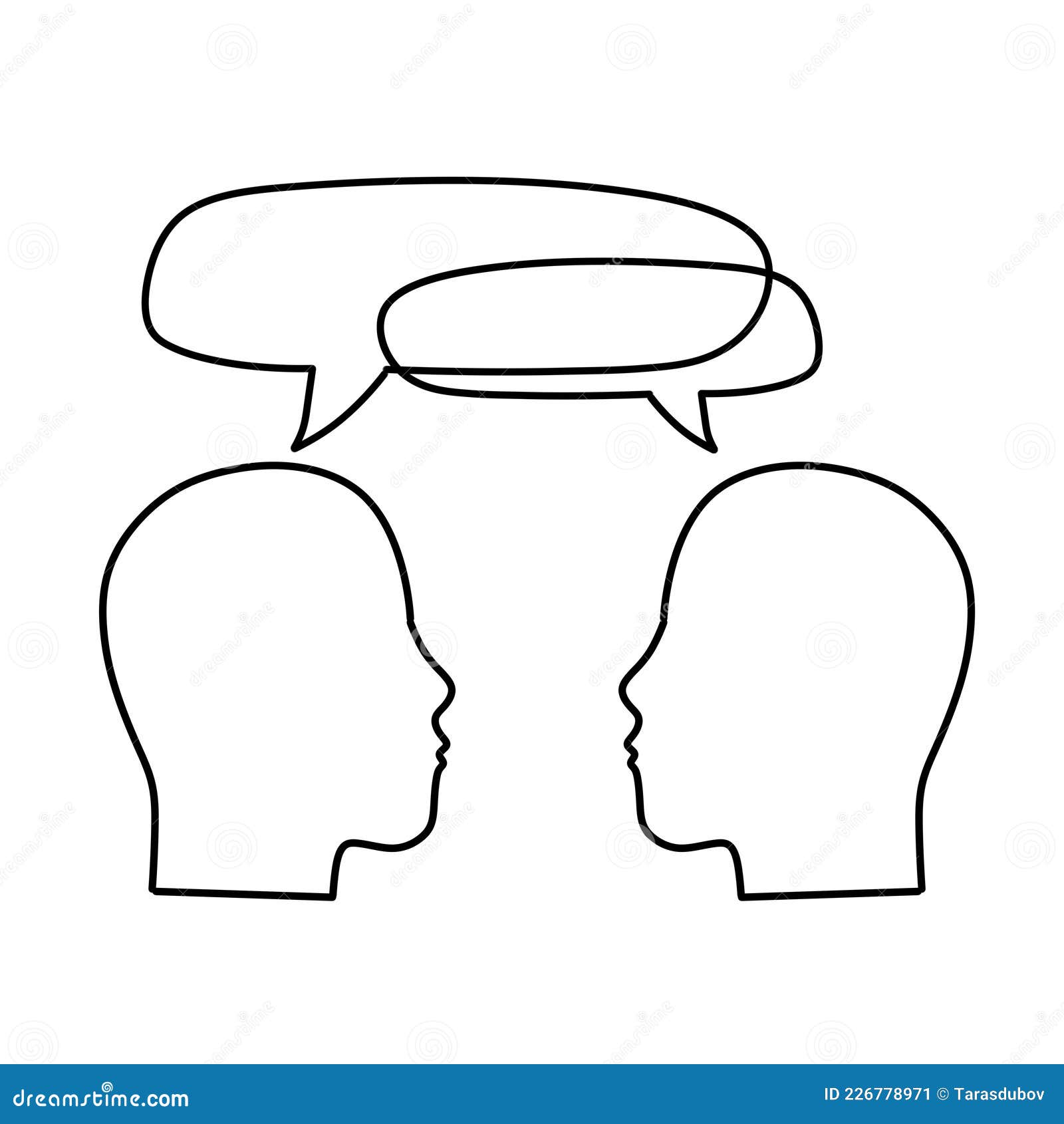 Dialogue between People. Outline the Heads of Characters Stock Vector ... Dialogue between People. Outline the Heads of Characters Stock Vector ...