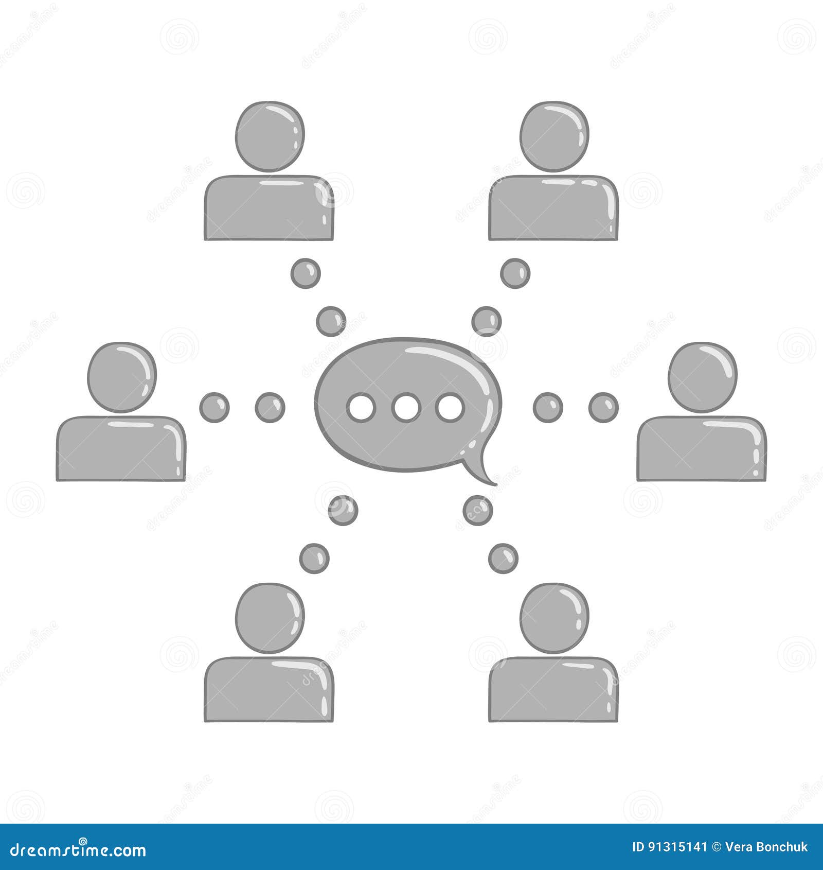 Dialogue between People Vector Icon. Hand Drawn Illustration Stock ...