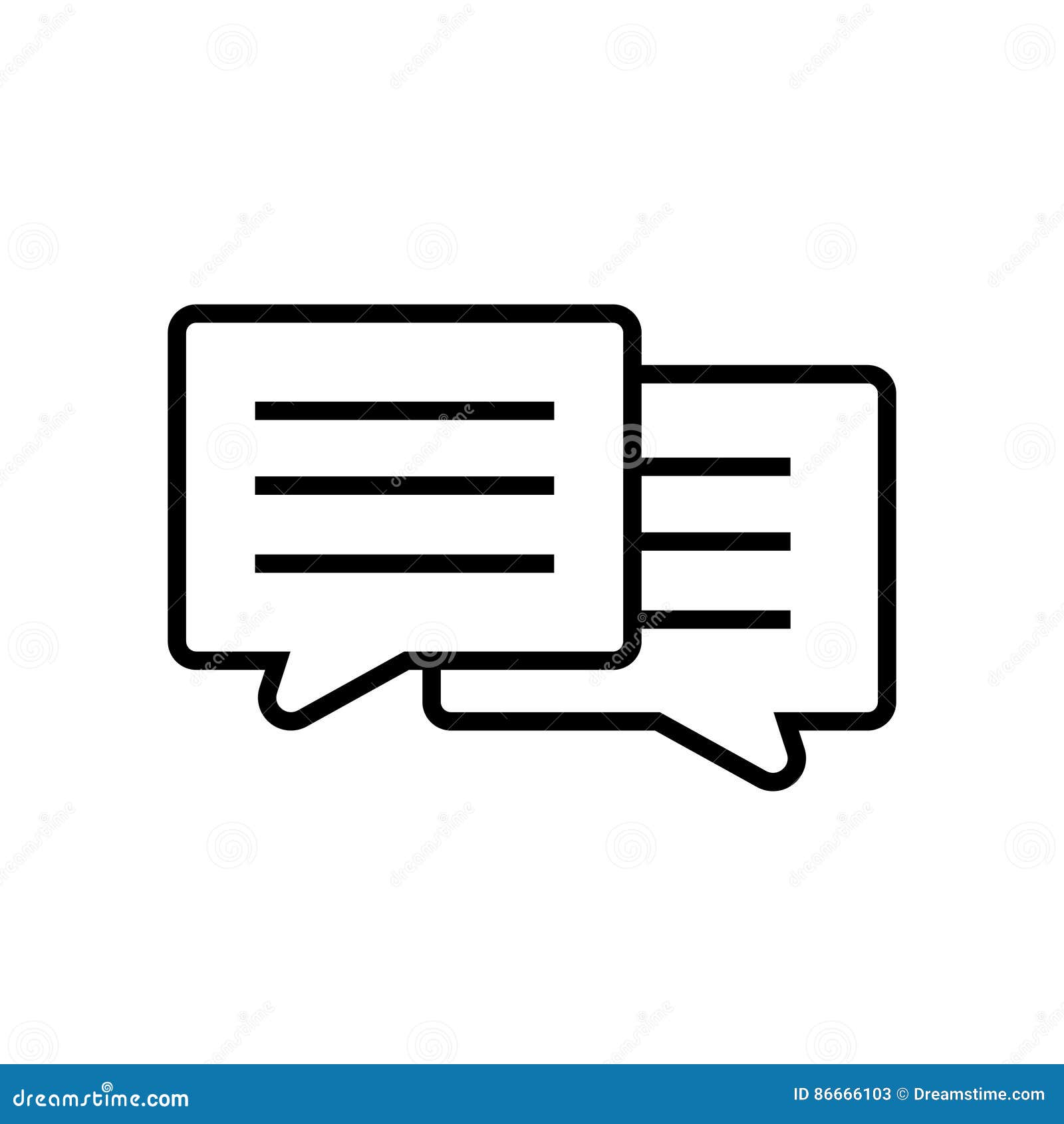 Dialogue between the Two Icon Stock Vector - Illustration of collection ...