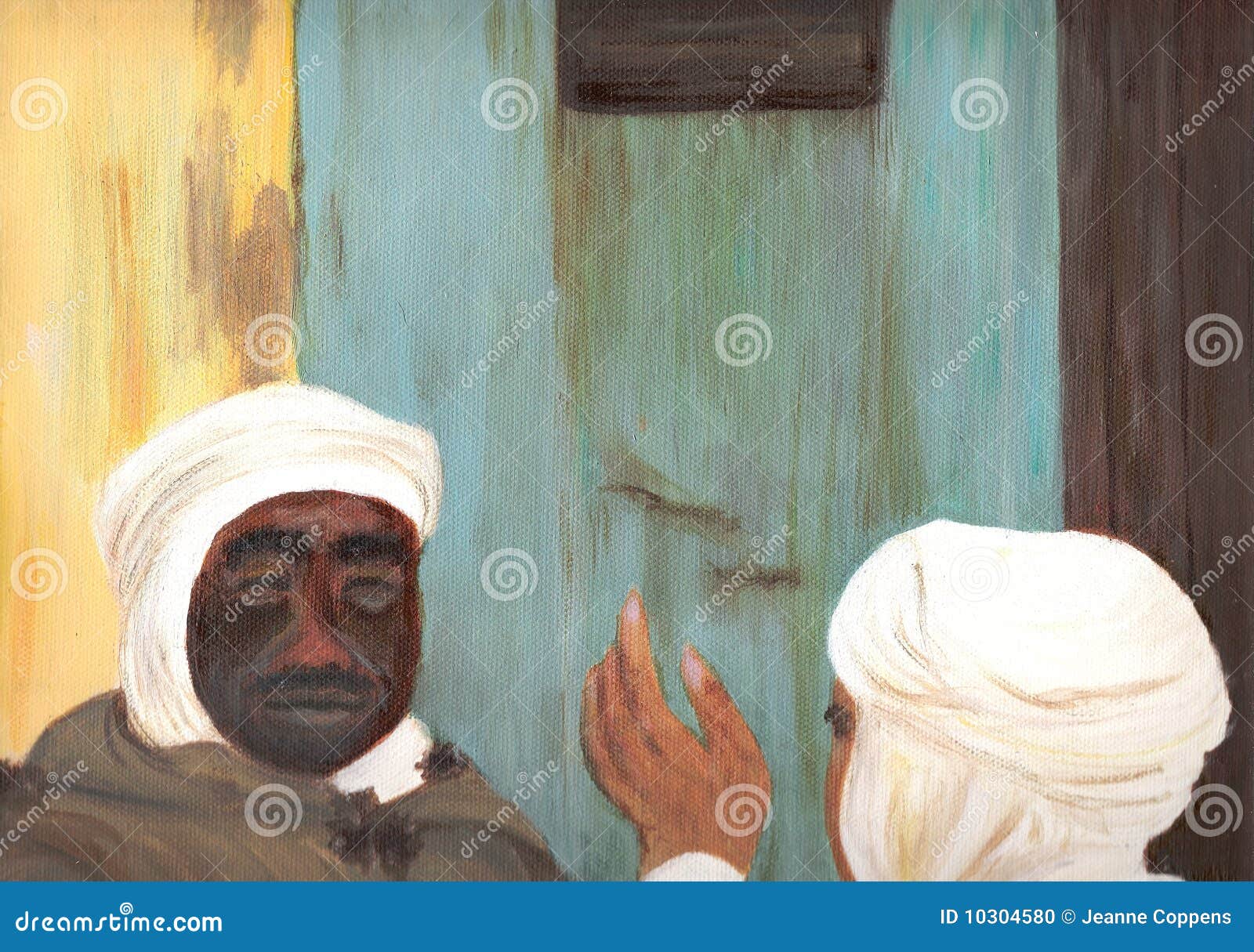 Dialogue between two men. stock illustration. Illustration of ...