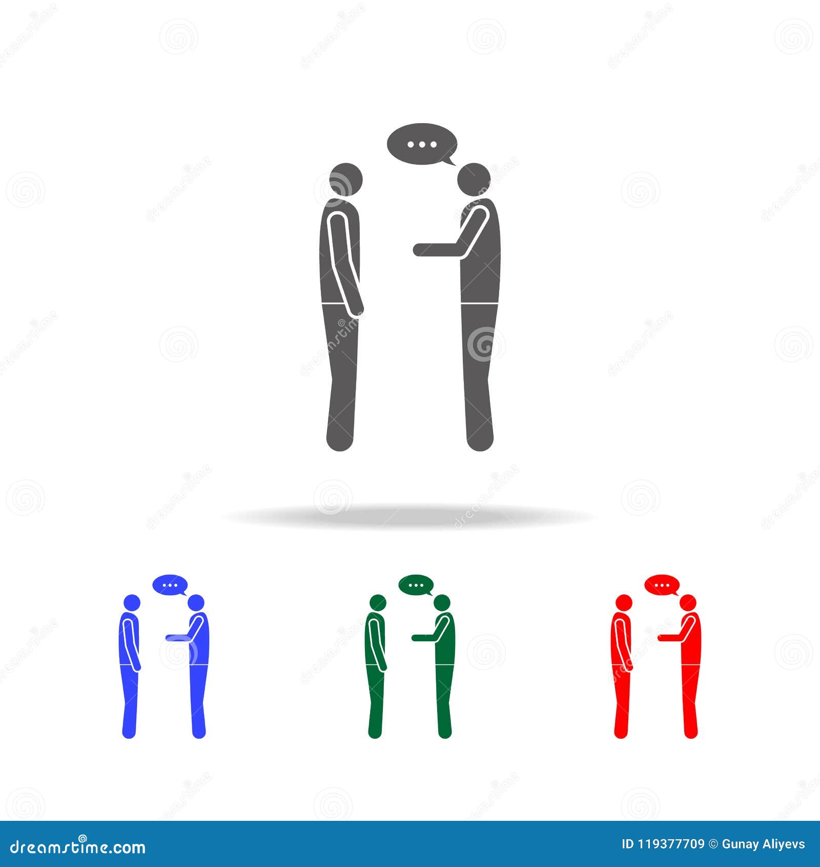 Dialogue between Two People Icon. Elements of Conversation in Multi ...