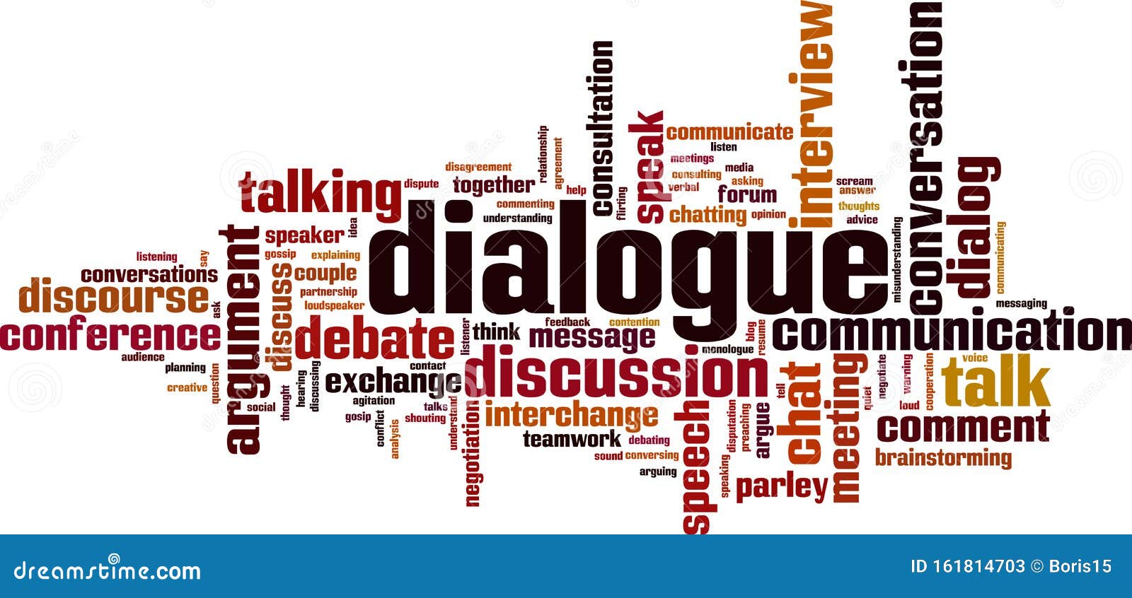 Dialogue word cloud stock vector. Illustration of consultation - 161814703