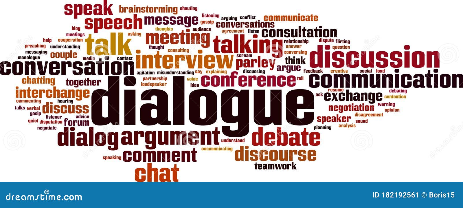 Dialogue word cloud stock vector. Illustration of debate - 182192561