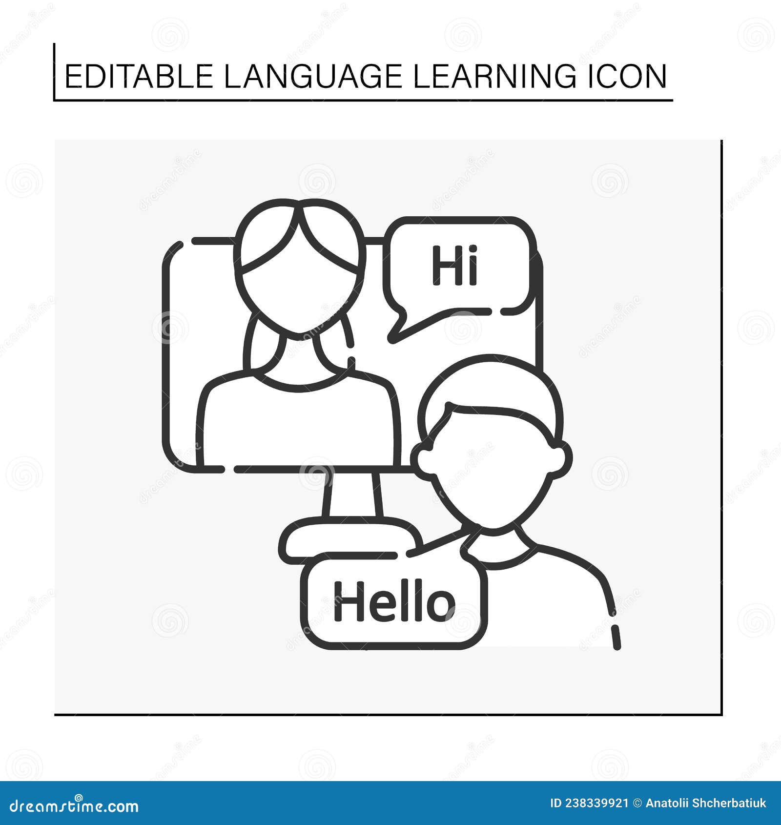 Dialogues line icon stock vector. Illustration of dialogue - 238339921