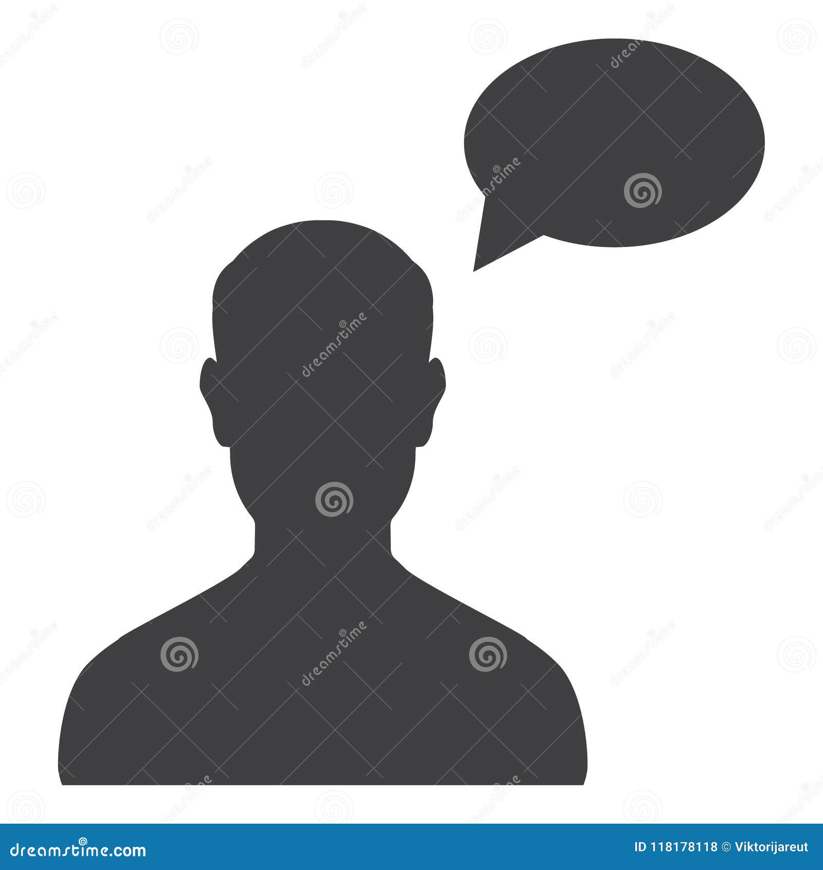 Dialoog vectorpictogram stock illustratie. Illustration of teken ...