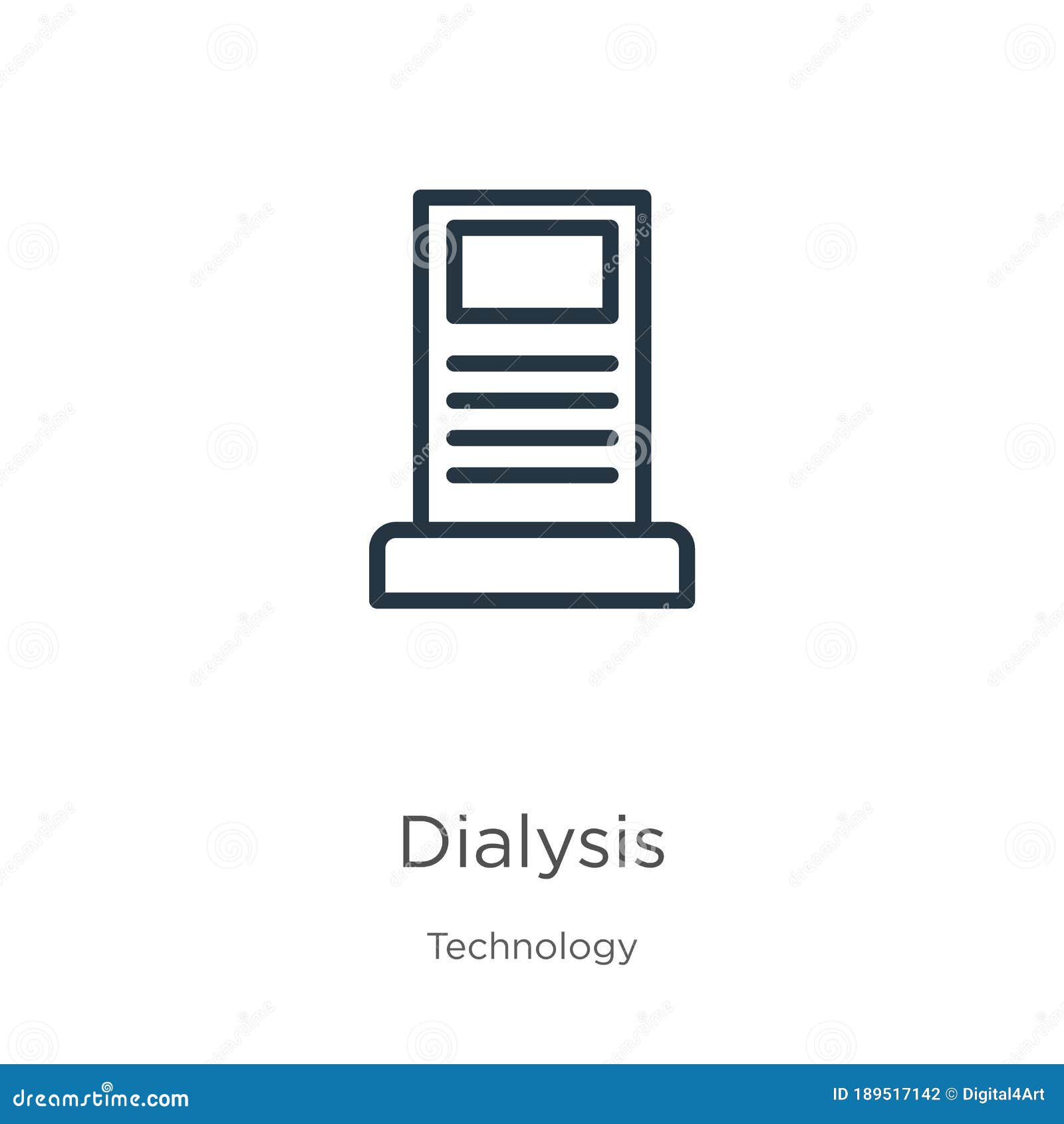 Dialysis Icon. Thin Linear Dialysis Outline Icon Isolated on White ...