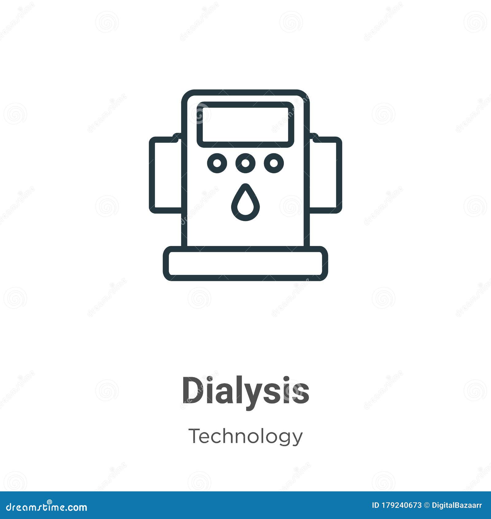 Dialysis Outline Vector Icon. Thin Line Black Dialysis Icon, Flat ...