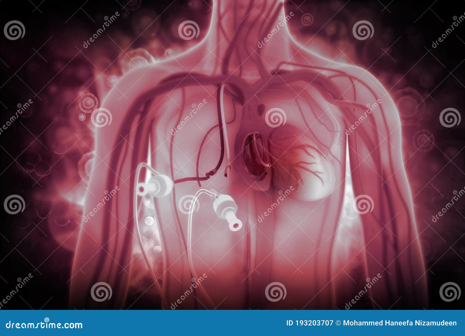 Dialysis Process on Scientific Background Stock Illustration ...