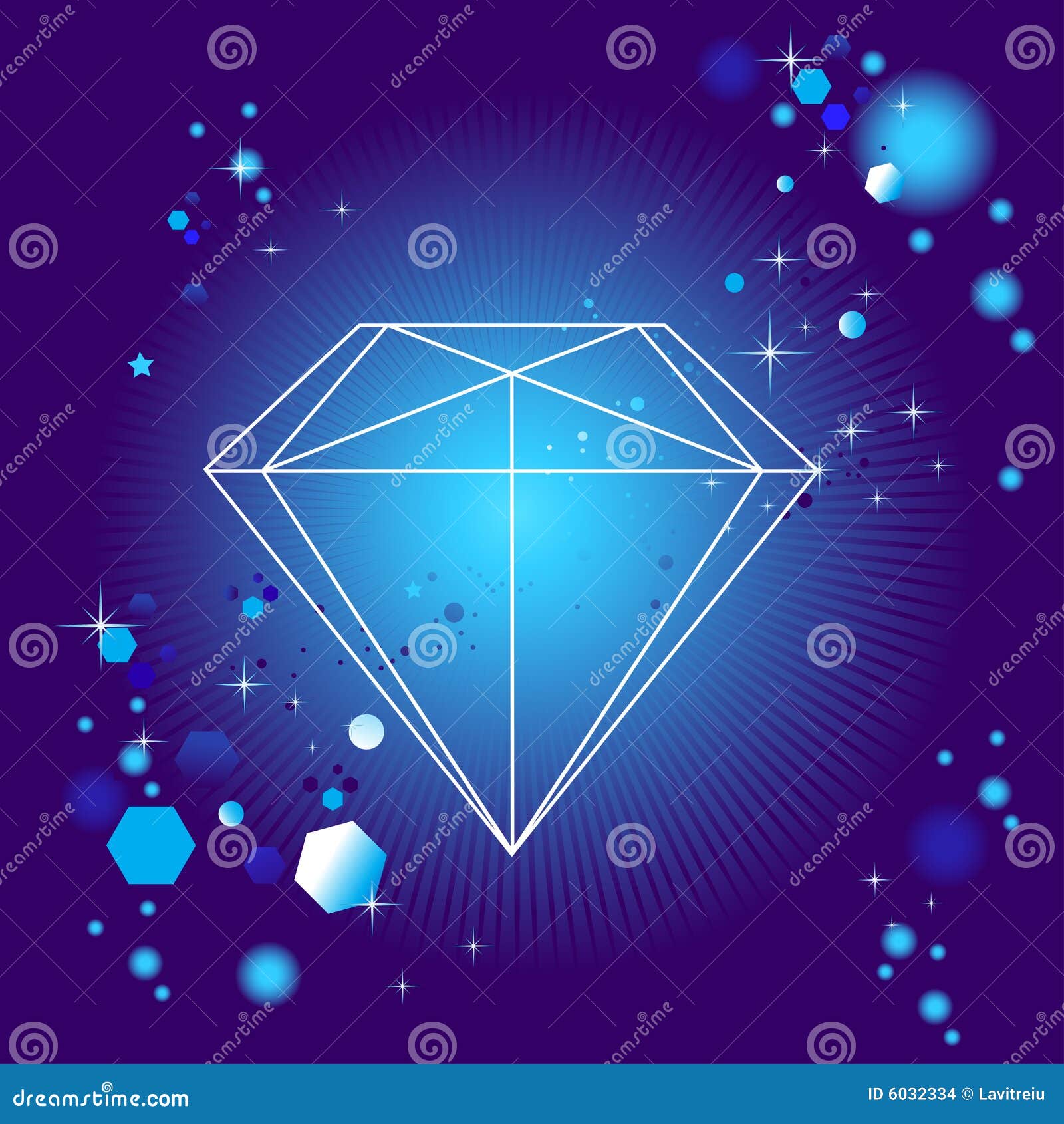 Diamant vector illustratie. Illustration of mooi, briljant - 6032334