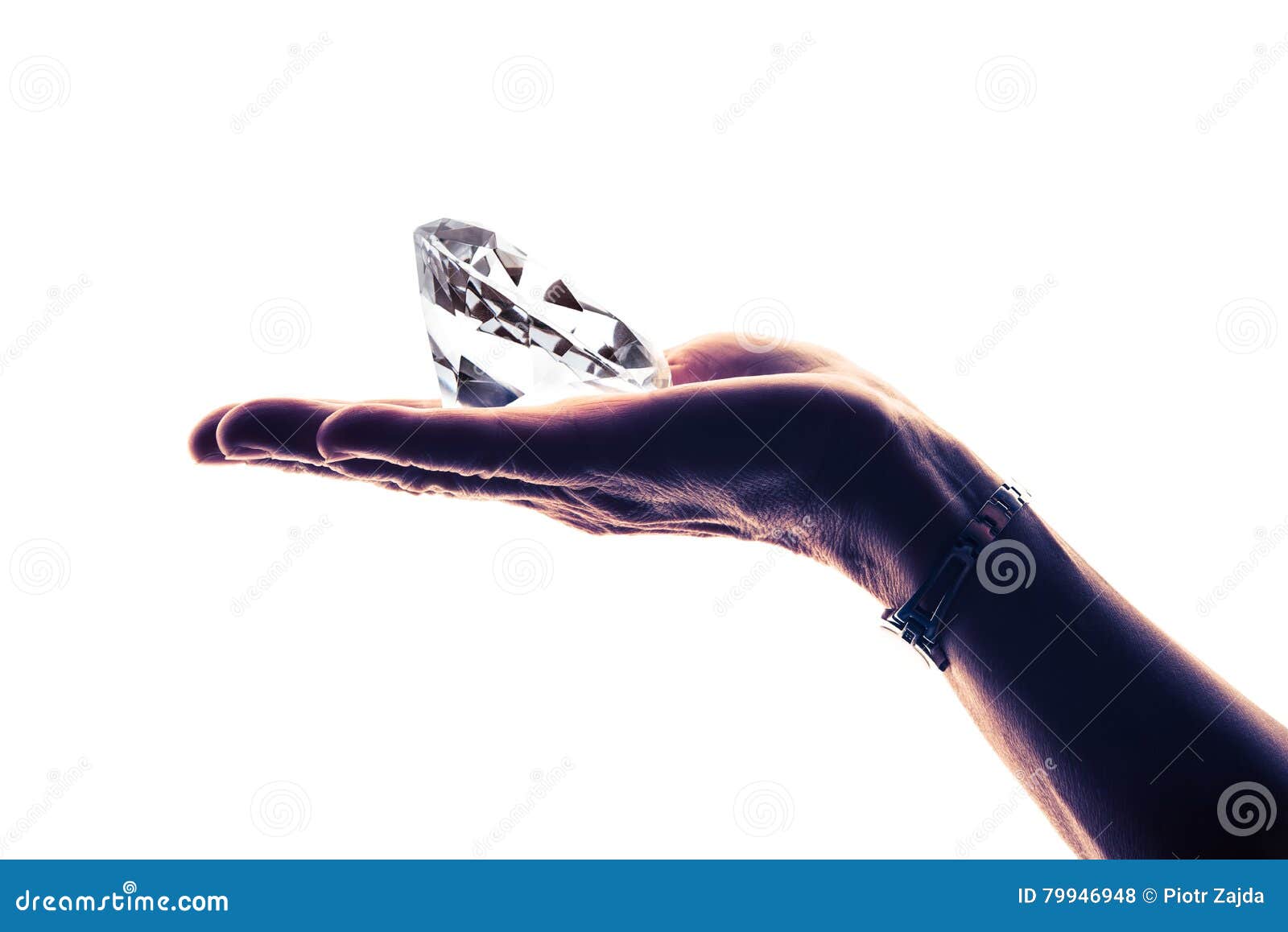 Diamant auf der Hand stockfoto. Bild von fülle, unterhalt - 79946948