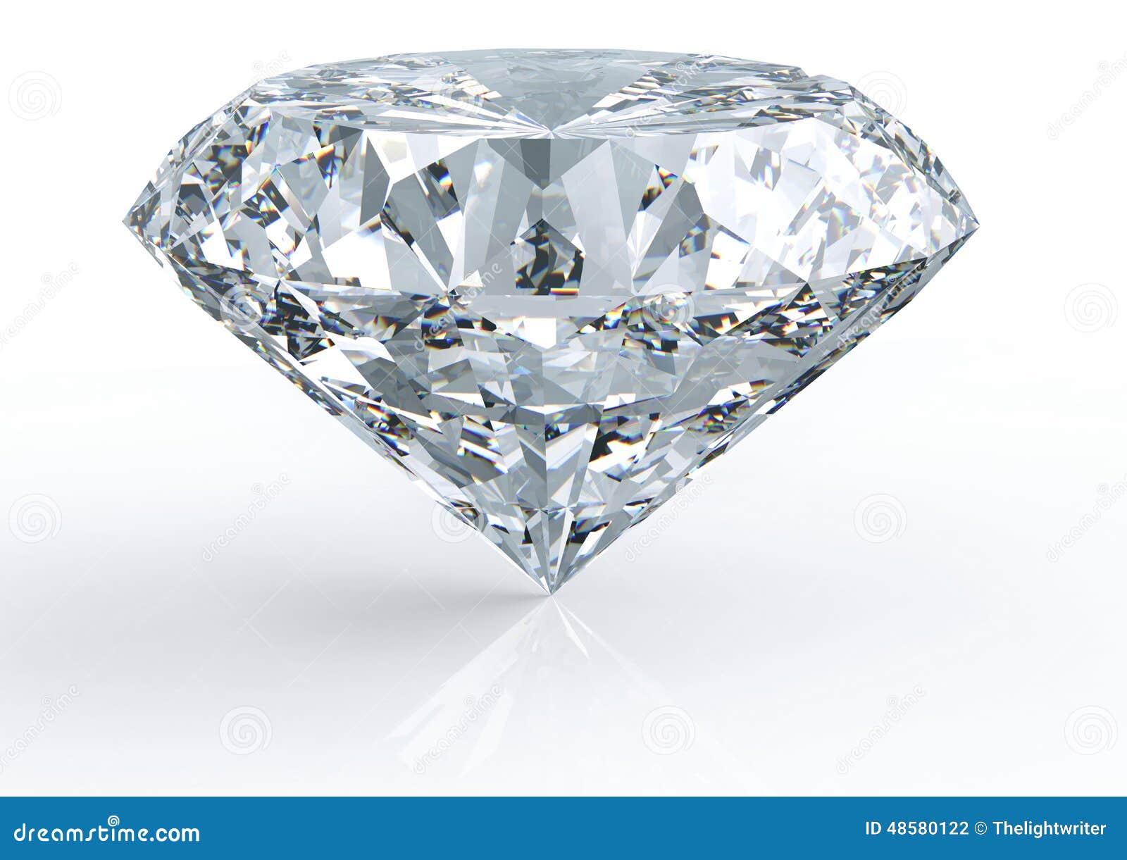 Diamant D'isolement Sur Le Blanc Photo stock - Image du formé, brillant ...