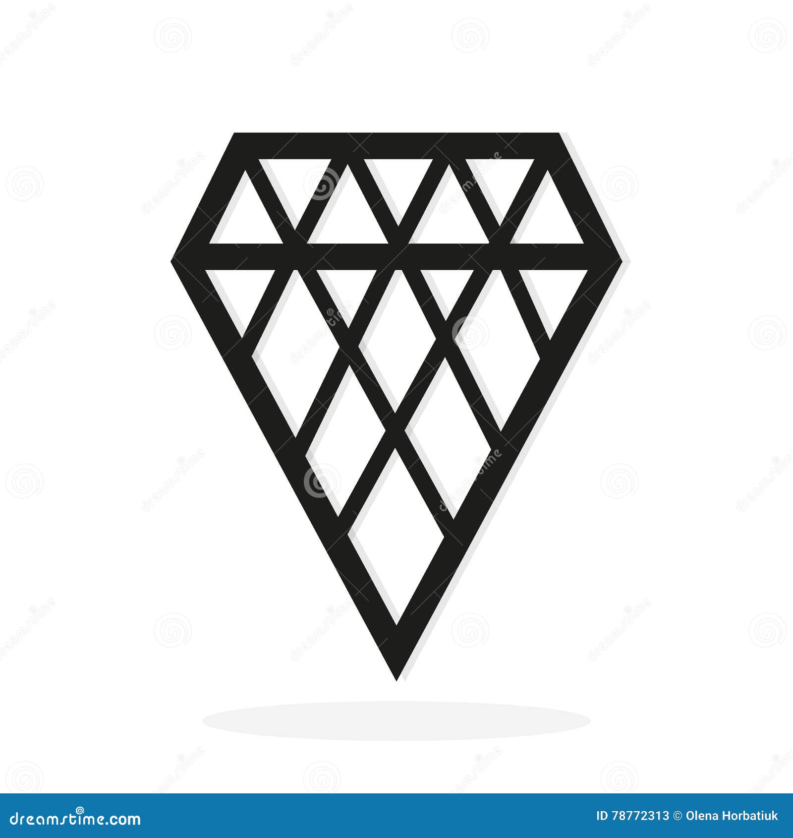 Diamant icon. stock illustration. Illustration of rock - 78772313
