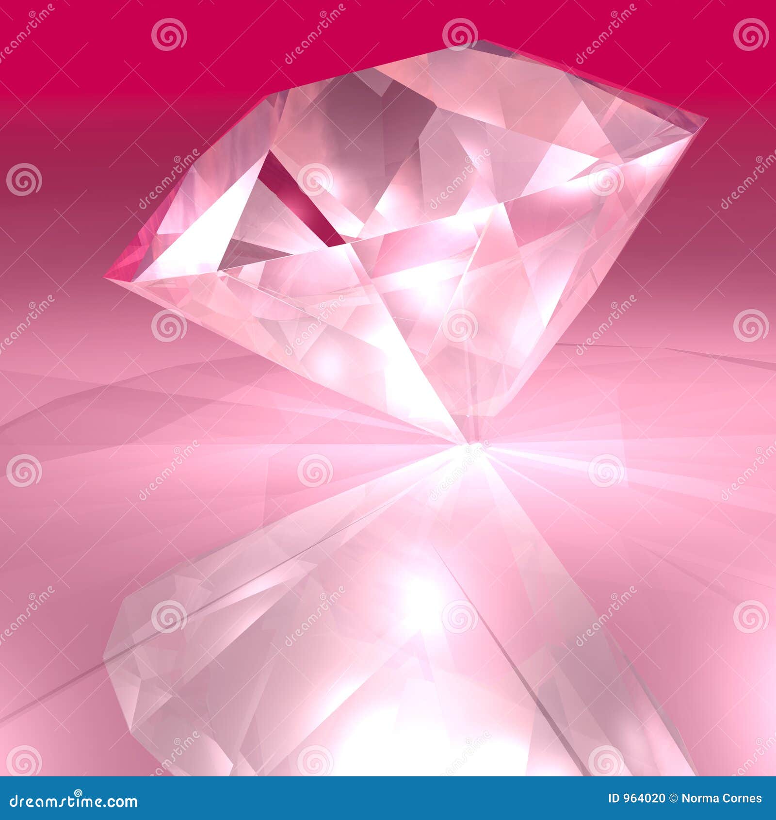 Diamant rose illustration stock. Illustration du brillant - 964020