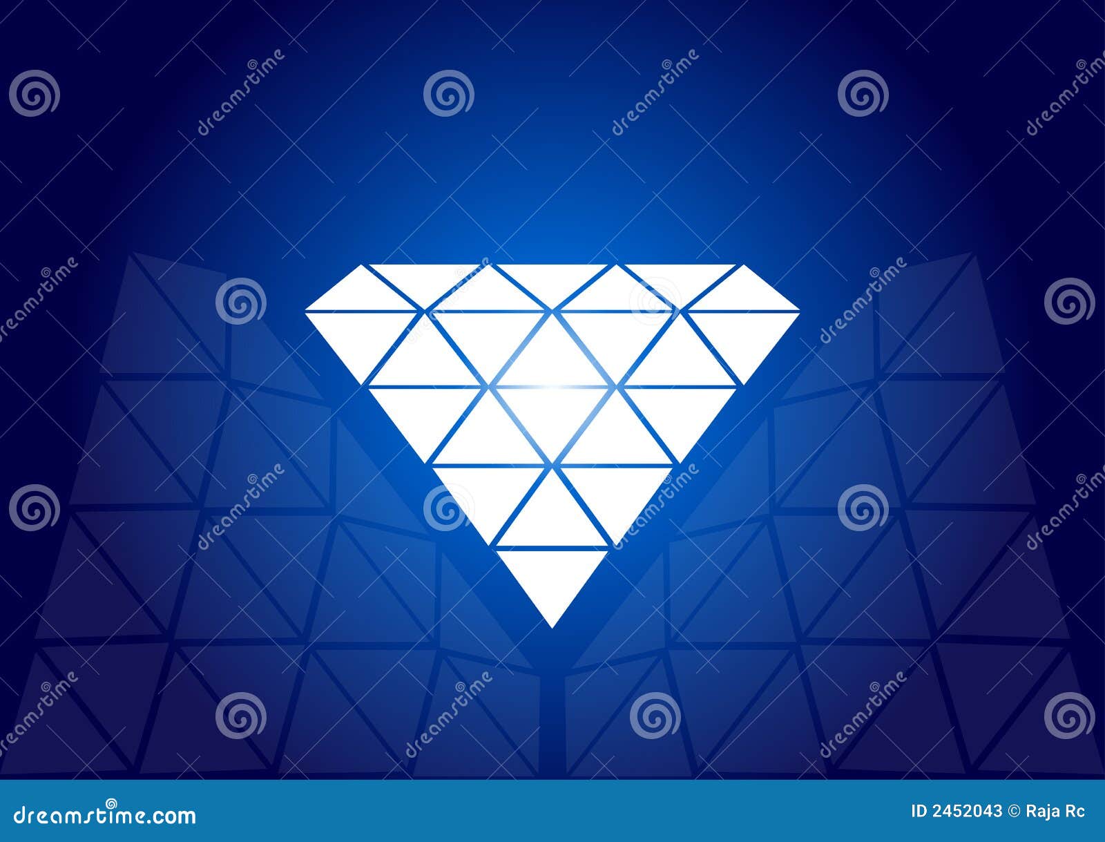 Diamant - vector vector illustratie. Illustration of briljant - 2452043