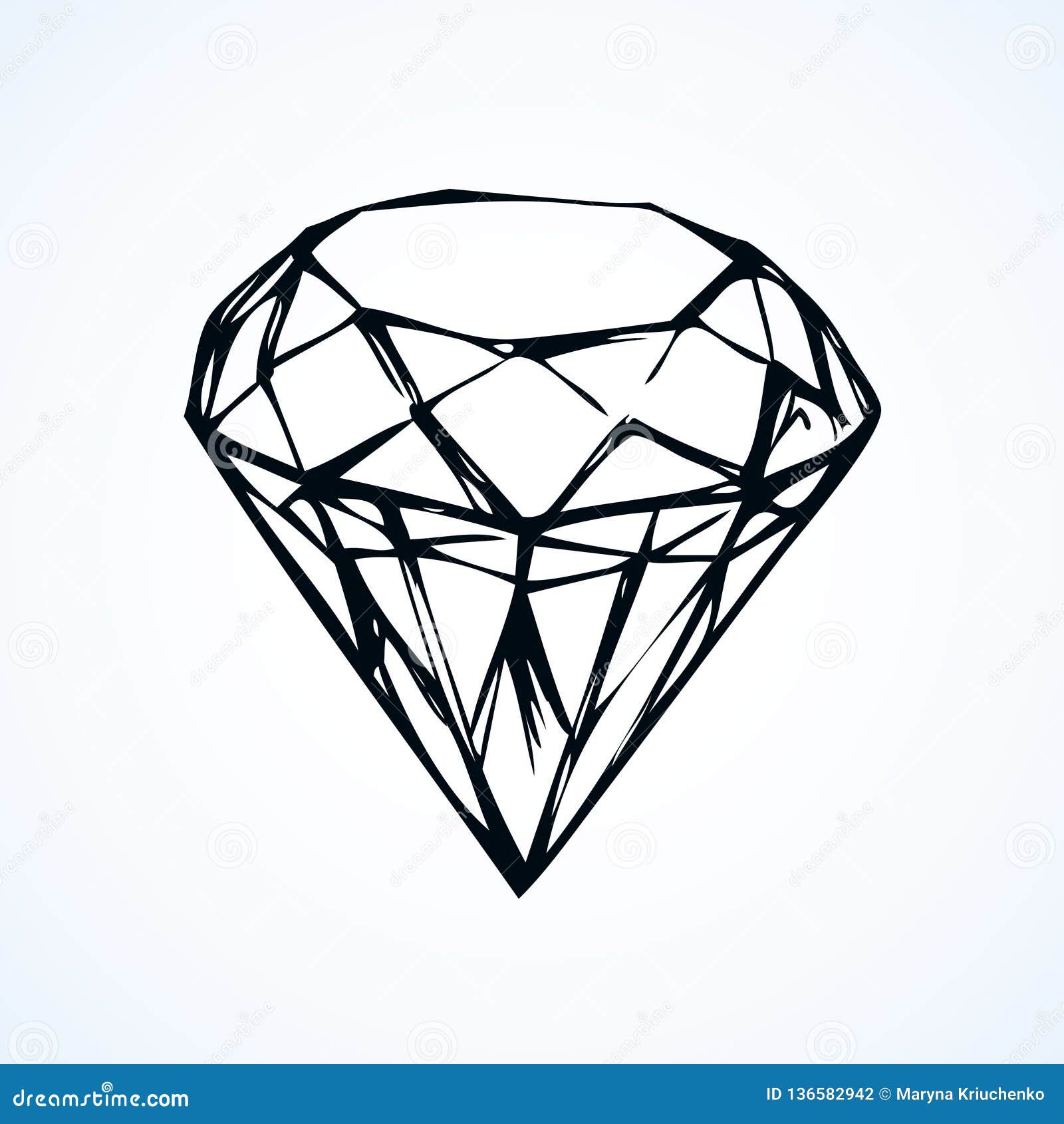 Diamant Vektorn skissar vektor illustrationer. Illustration av juvel ...