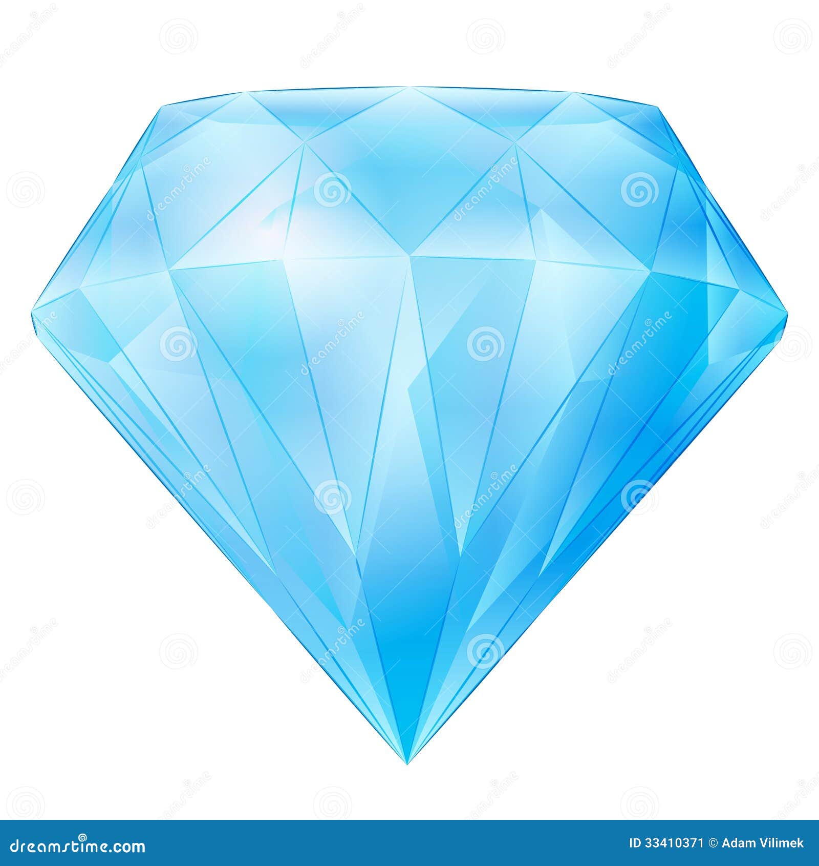 Diamante Azul Grande Aislado Stock de ilustración - Ilustración de ...
