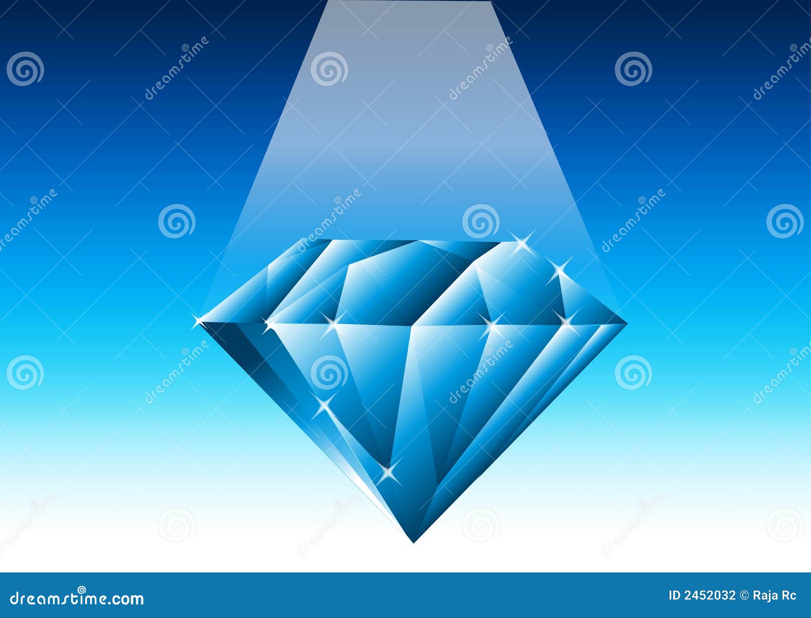 Diamante azul - vector ilustración del vector. Ilustración de diamantes ...