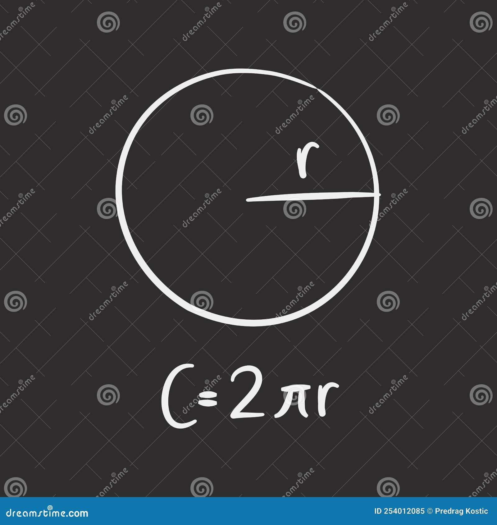 Diameter of a circle stock illustration. Illustration of screenshot ...