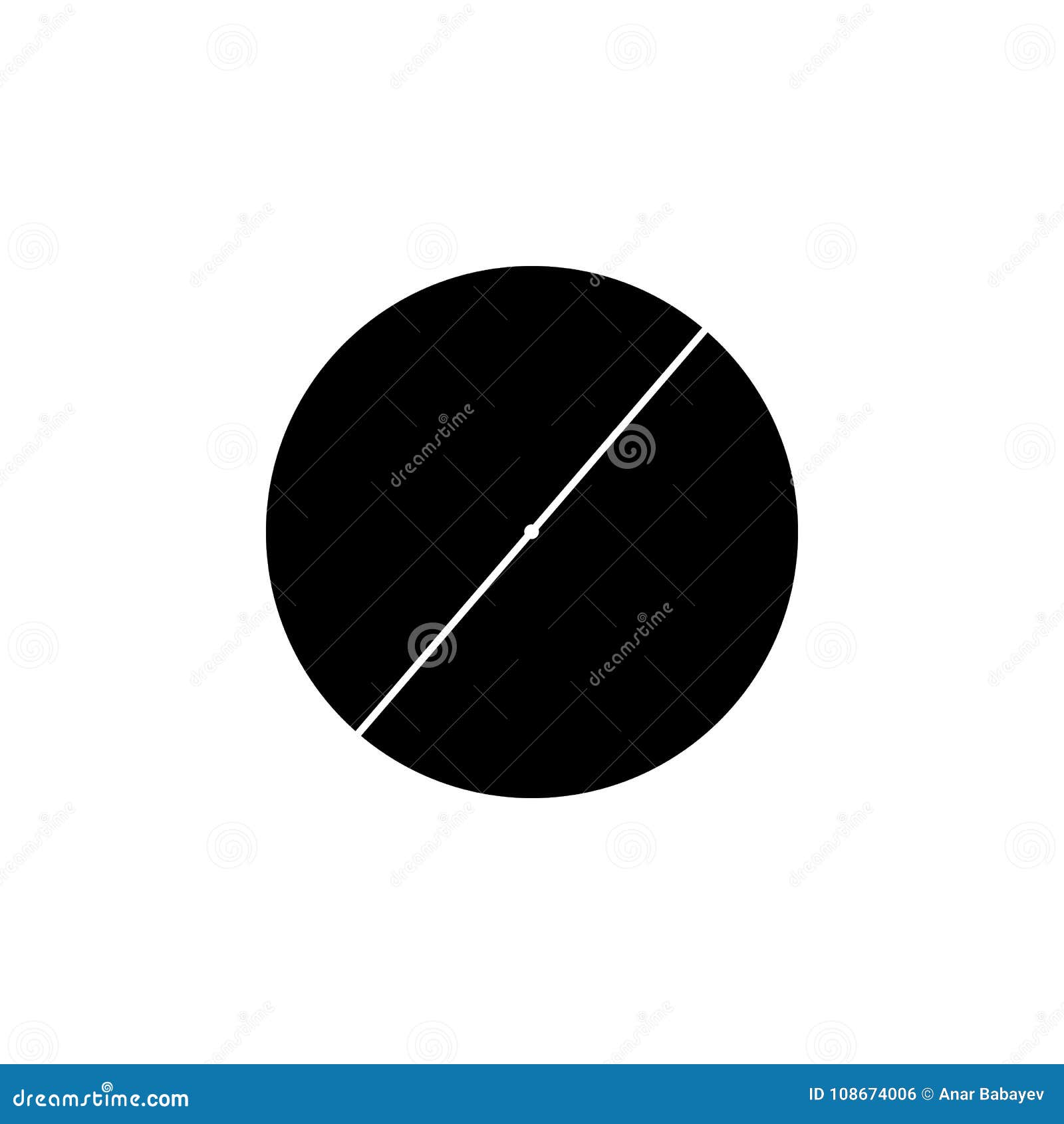 Diameter of a Circle Icon. Elements of Geometric Figure Icon for ...