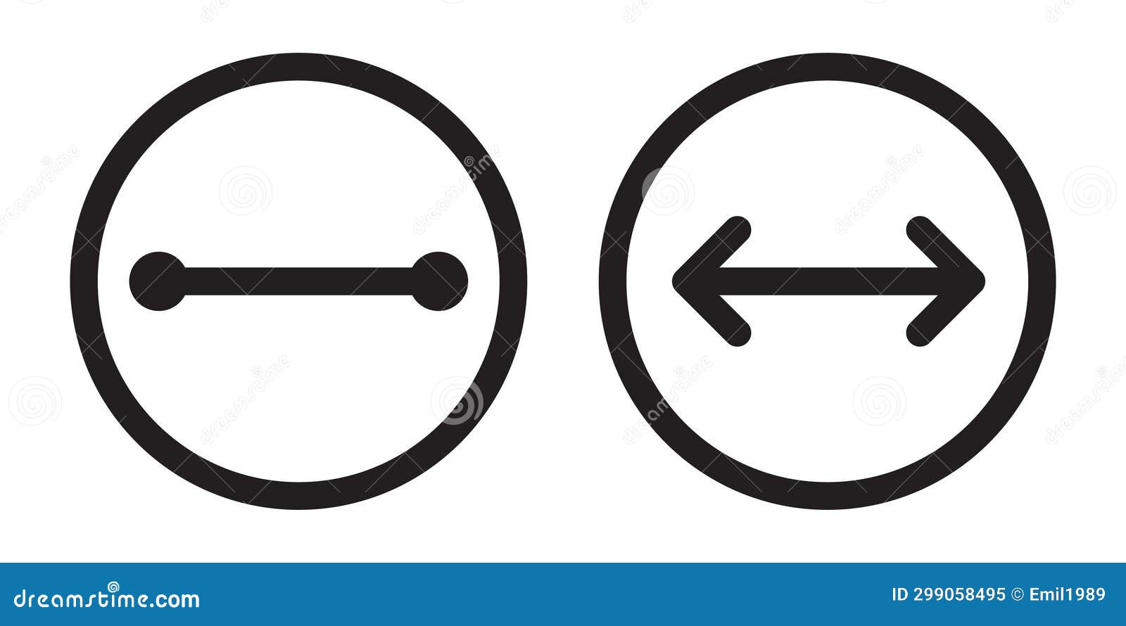 Diameter Icon Set Simple Design. Stock Vector - Illustration of plan ...