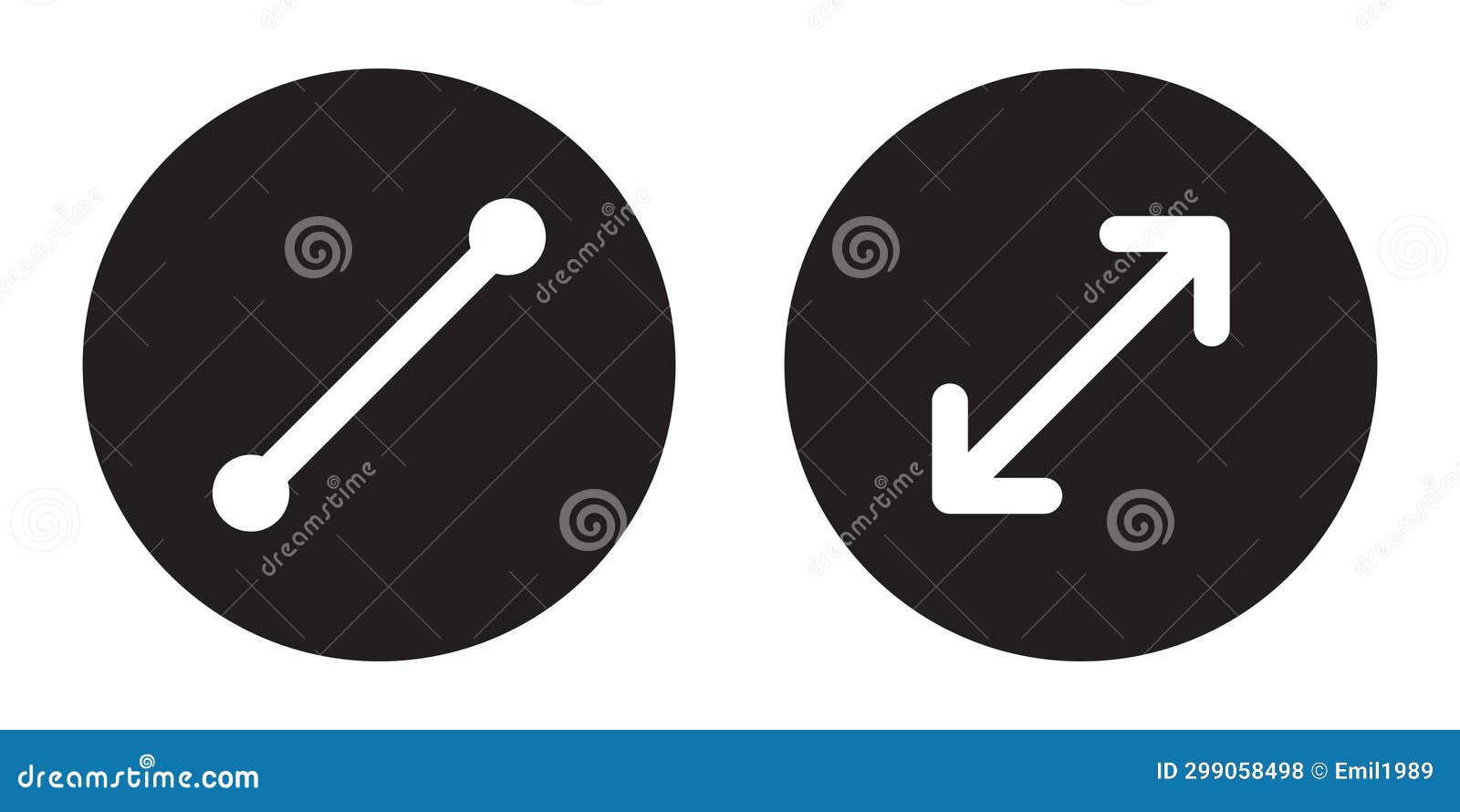 Diameter Icon Set Simple Design. Stock Vector - Illustration of ...