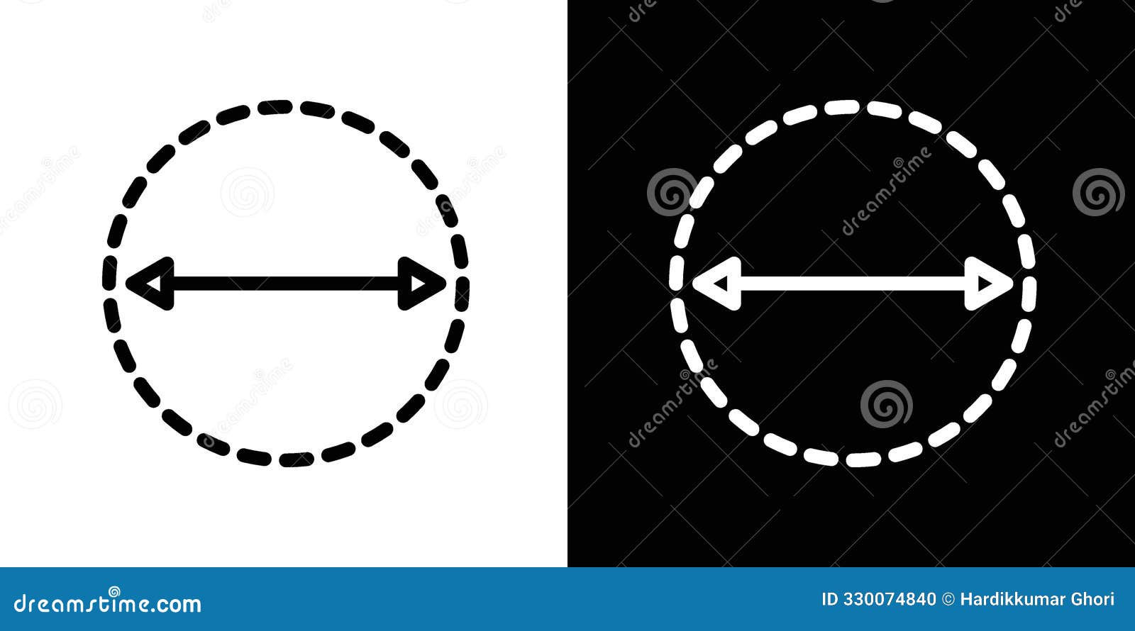 Diameter Icon Set Simple Design. Vector Illustration | CartoonDealer ...