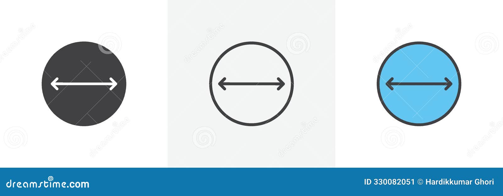 Diameter Icon Set Simple Design. Vector Illustration | CartoonDealer ...