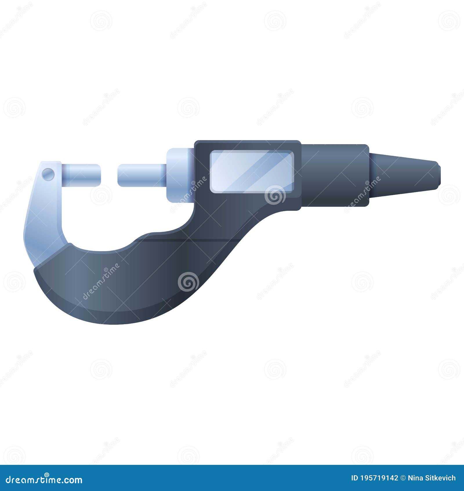 Diameter Micrometer Icon, Cartoon Style Stock Vector - Illustration of ...