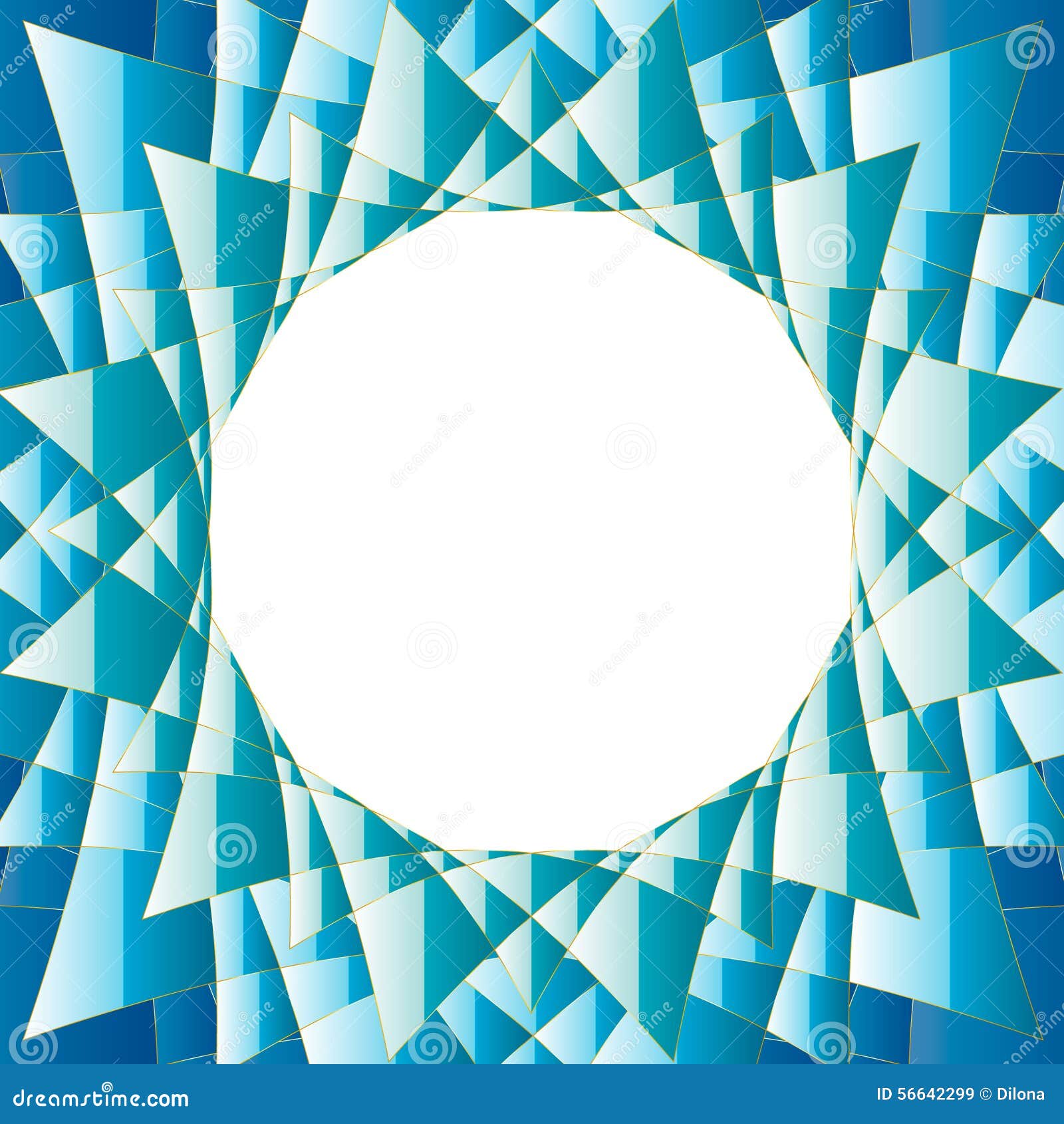 Diamond Abstract Background Blue and Green Round Stock Illustration ...