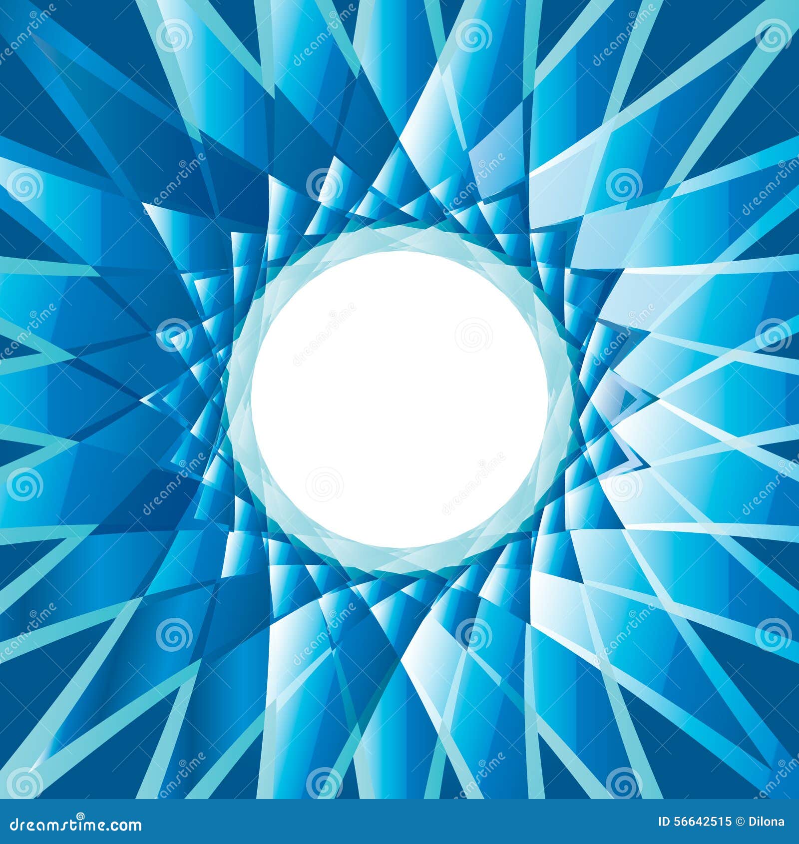 Diamond Abstract Background Blue Round Frame Stock Illustration ...