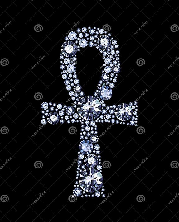 Diamond Ankh stock vector. Illustration of face, cult - 34921836