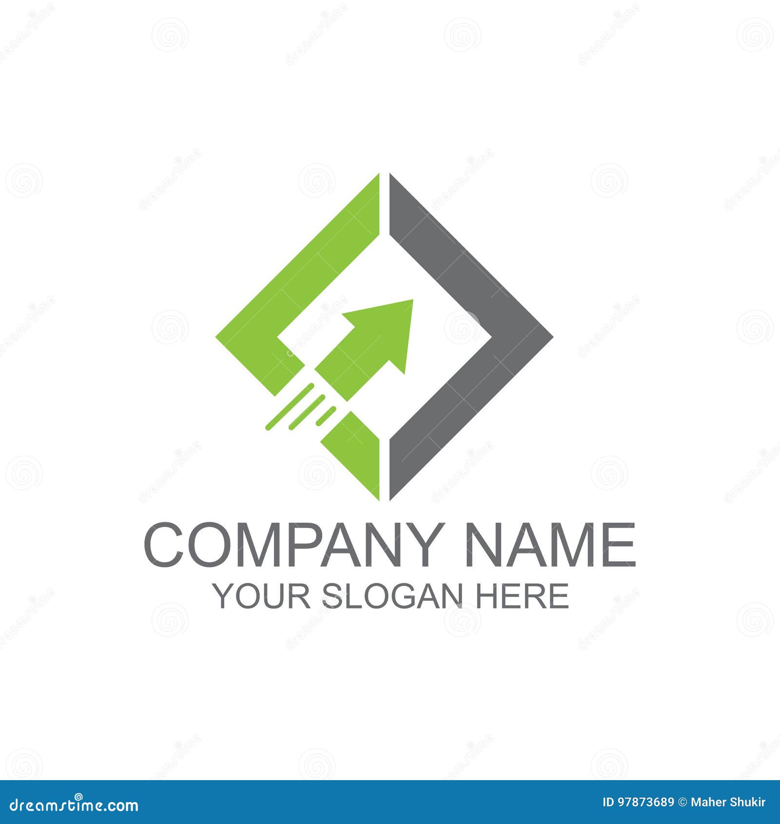 Diamond with arrow logo stock vector. Illustration of diamond - 97873689