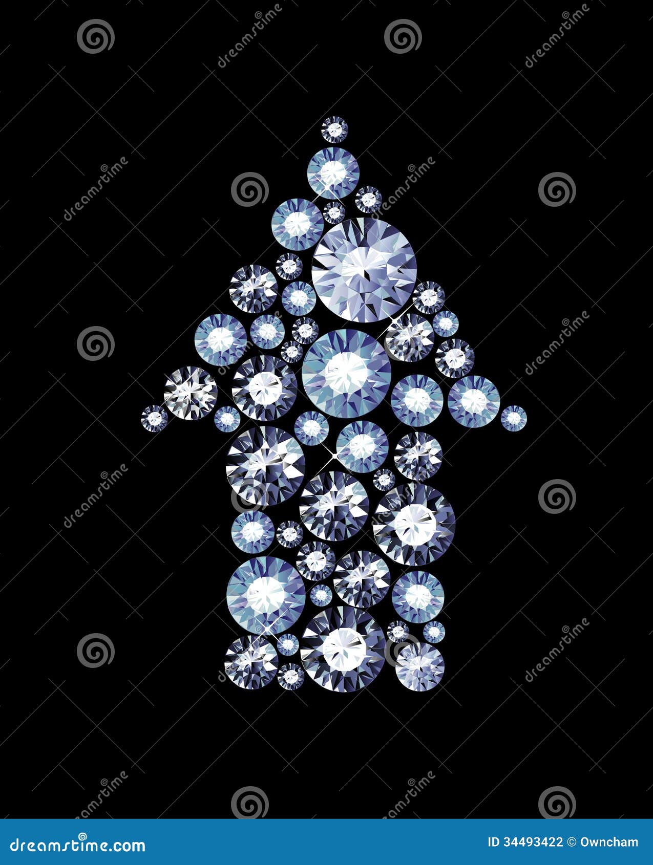 Diamond Arrow stock vector. Illustration of point, expensive - 34493422