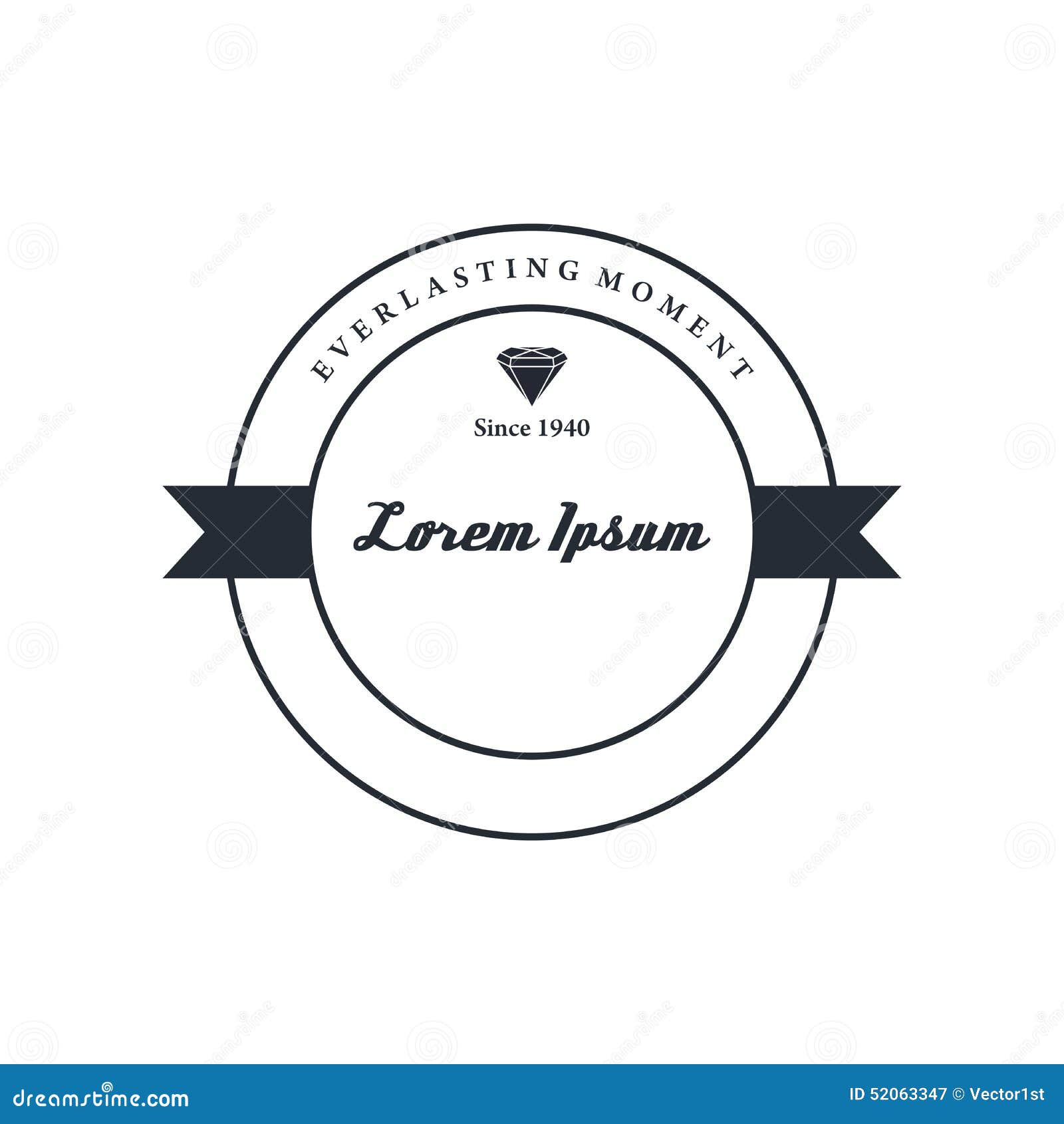 Diamond badge theme stock vector. Illustration of diamond - 52063347