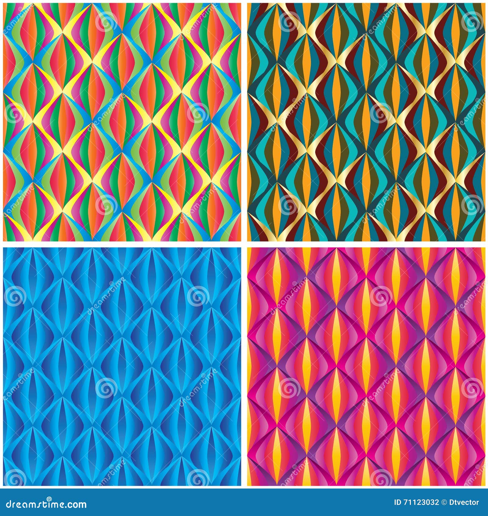 Diamond Ball Bright Colorful Set Seamless Pattern Stock Vector ...