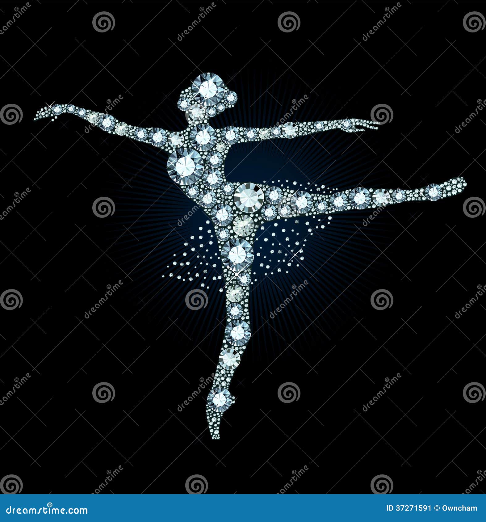 Diamond Ballet Dancer stock vector. Illustration of dance - 37271591