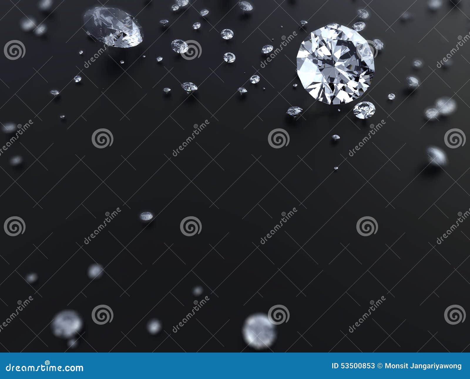 Diamond on Black Background with Clipping Path Stock Illustration ...