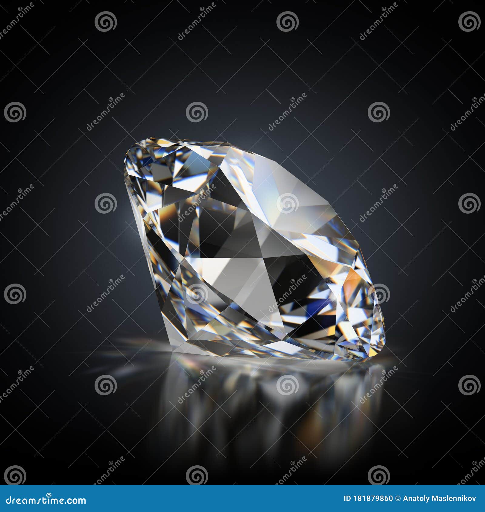 Diamond on a Black Background Stock Illustration - Illustration of gift ...