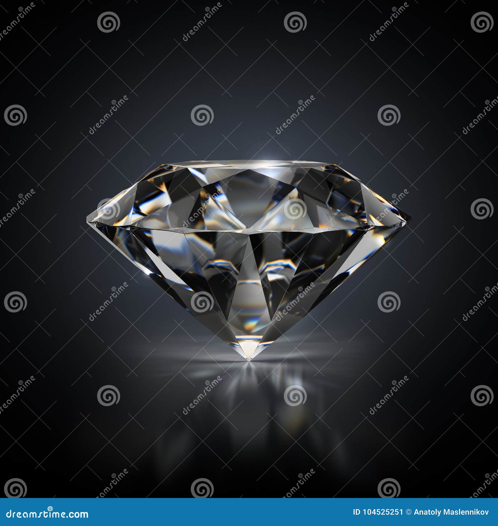 Diamond on a Black Background Stock Illustration - Illustration of ...
