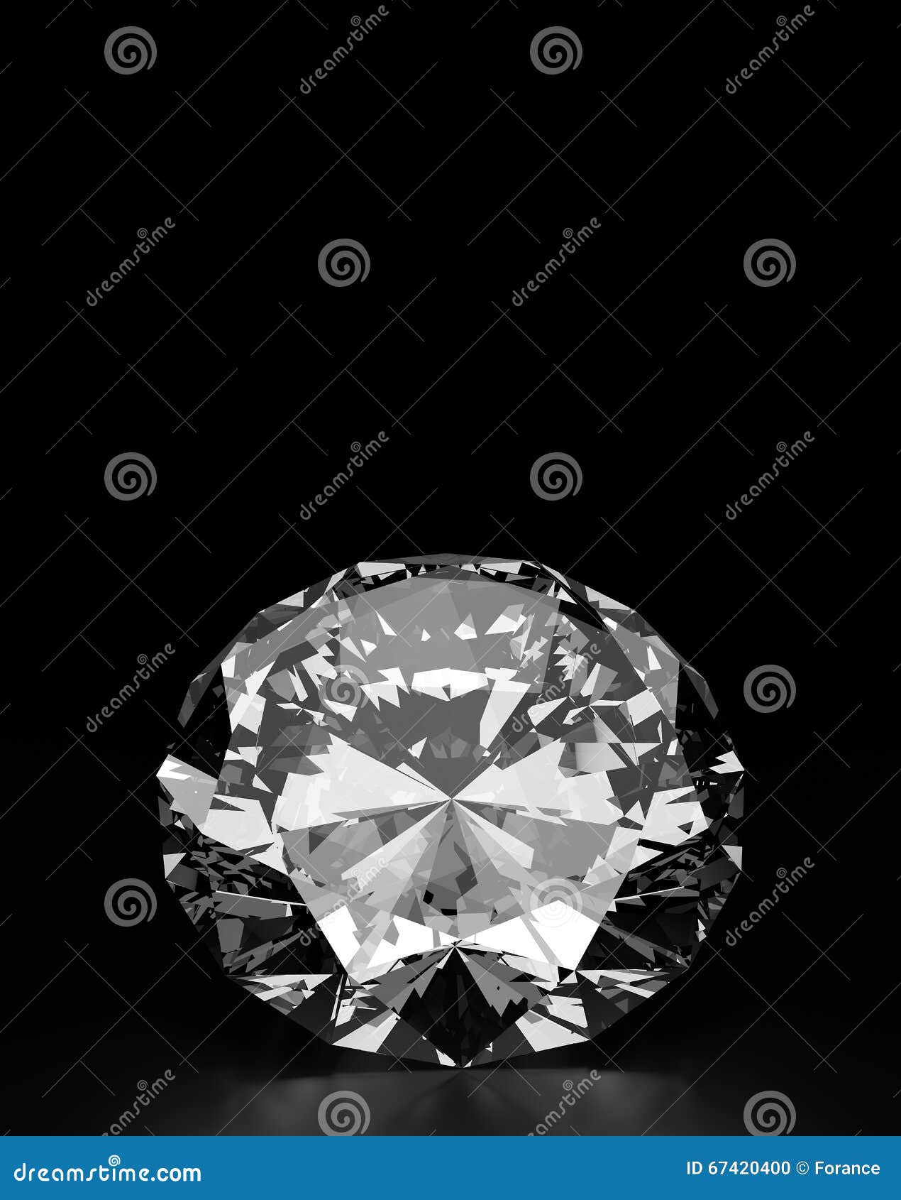 Diamond on Black Background Stock Illustration - Illustration of ...