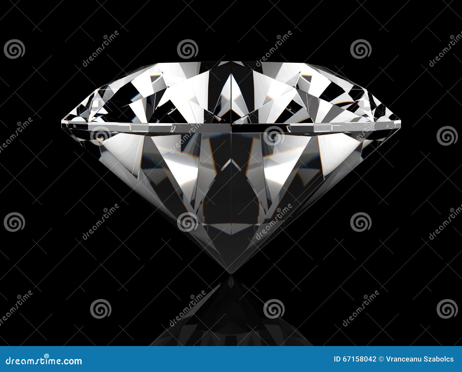 Diamond on black stock illustration. Illustration of rich - 67158042