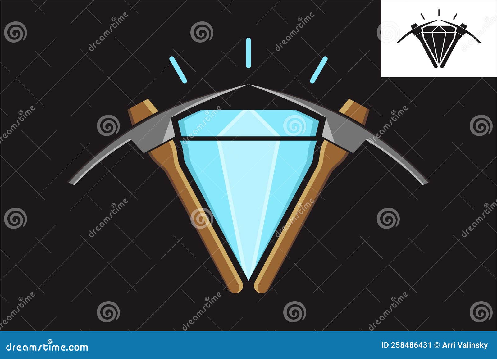 Diamond Blue and Hammer Logo Stock Vector - Illustration of advertising ...