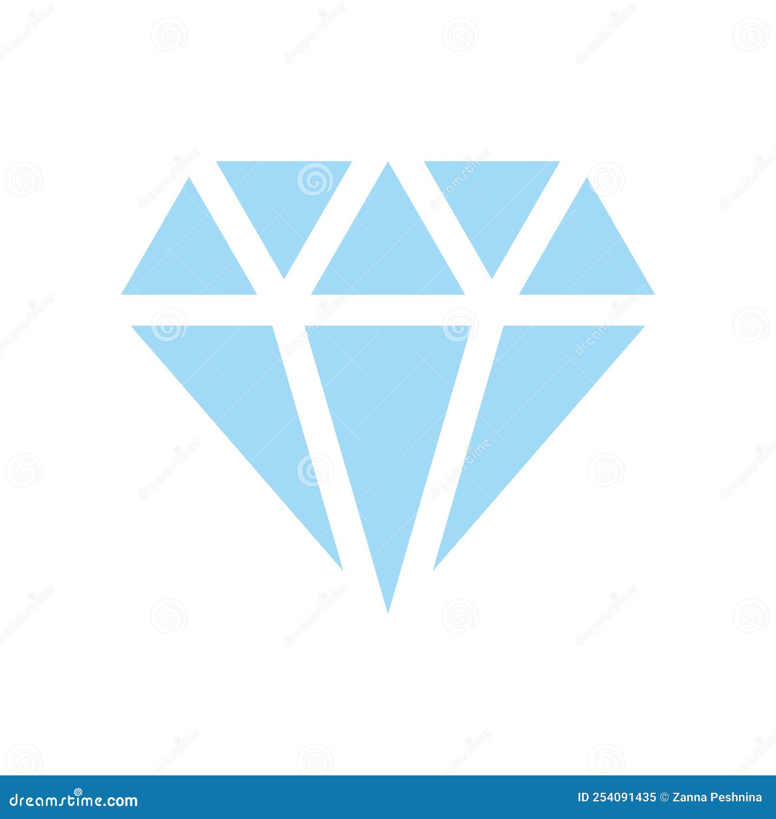 Diamond Blue Icon Shape. Flat Sign Design Stock Vector - Illustration ...