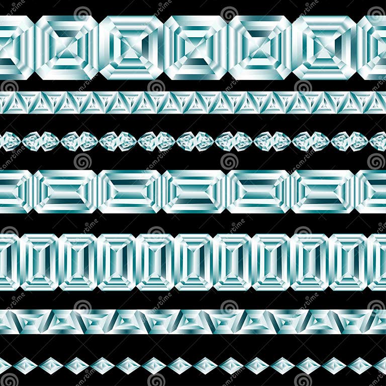 Diamond borders set stock vector. Illustration of expensive - 79518341