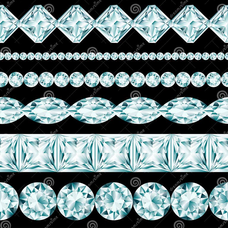 Diamond borders set stock vector. Illustration of black - 79522651