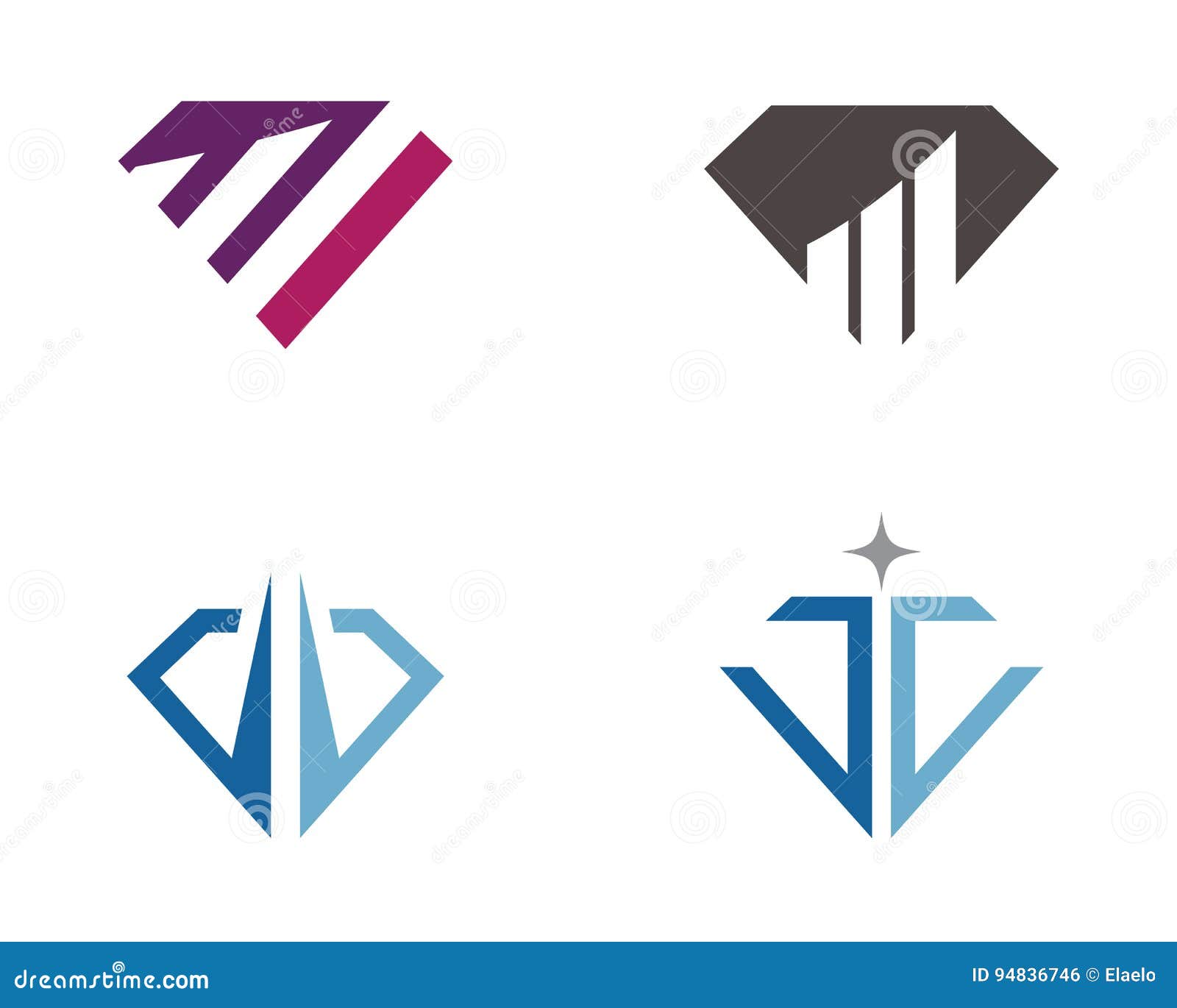 Diamond Business Finance Professional Logo Template Stock Vector ...