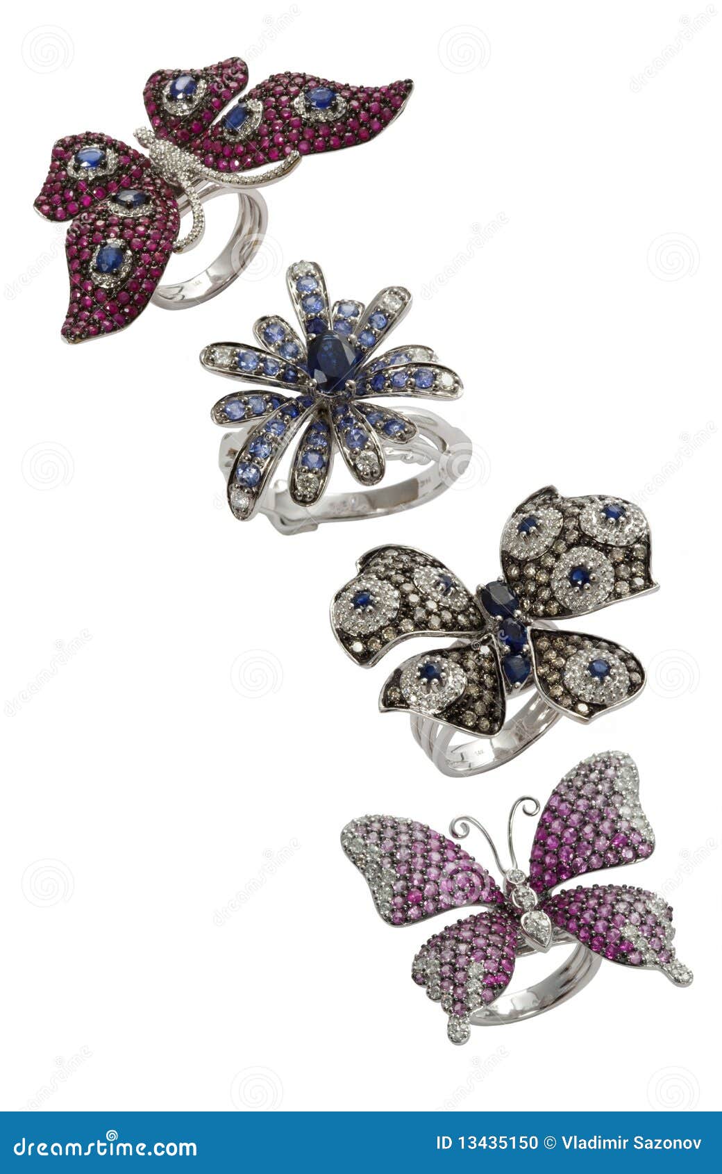 Diamond butterflies stock photo. Image of gemstone, ruby - 13435150