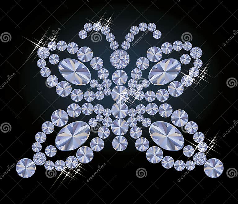 Diamond Butterfly Card, Vector Stock Vector - Illustration of expensive ...