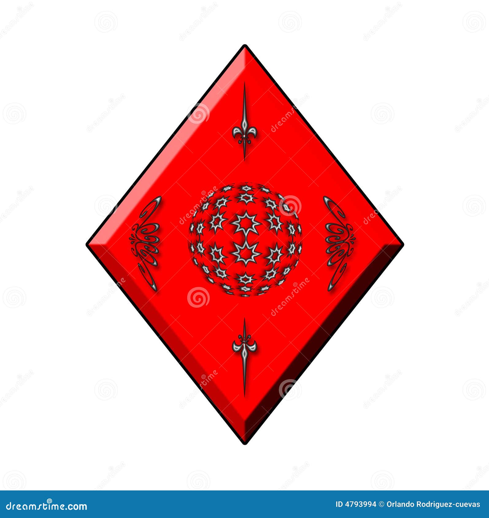 Diamond for Cards stock illustration. Illustration of suit - 4793994