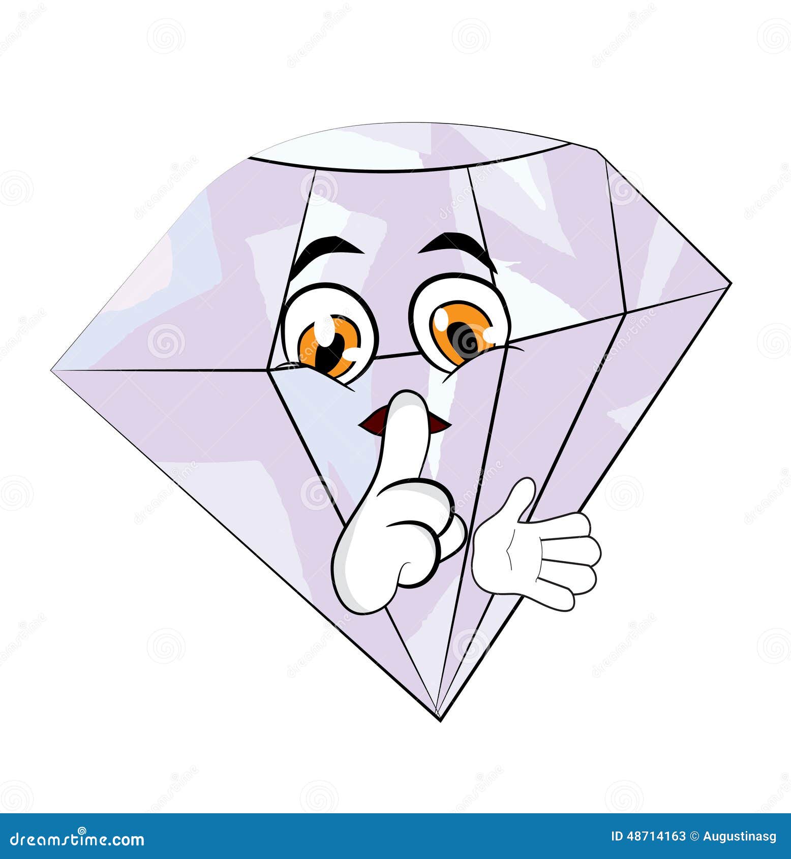 Diamond cartoon stock illustration. Illustration of isolated - 48714163